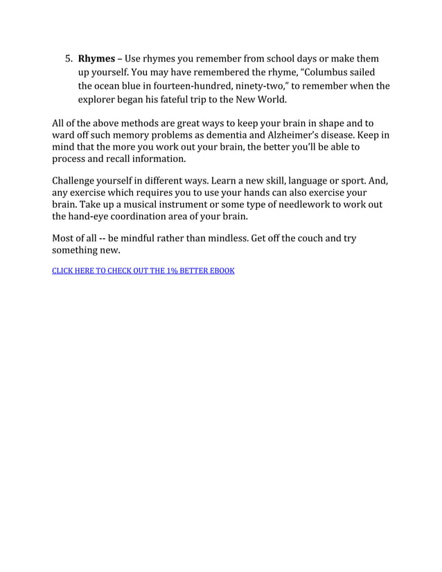 5-Brain-Exercises.pdf | Brain and Nervous System Disorders | Diseases ...