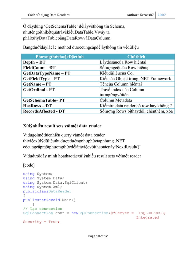 5.cach su dung data reader | PDF