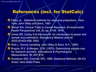 5. Calculate samplesize for case-control studies | PPT