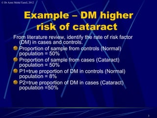 5. Calculate samplesize for case-control studies | PPT