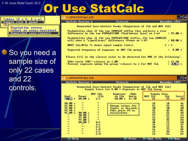 5. Calculate samplesize for case-control studies | PPT
