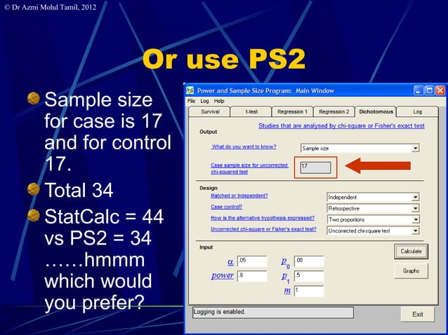 5. Calculate samplesize for case-control studies | PPT