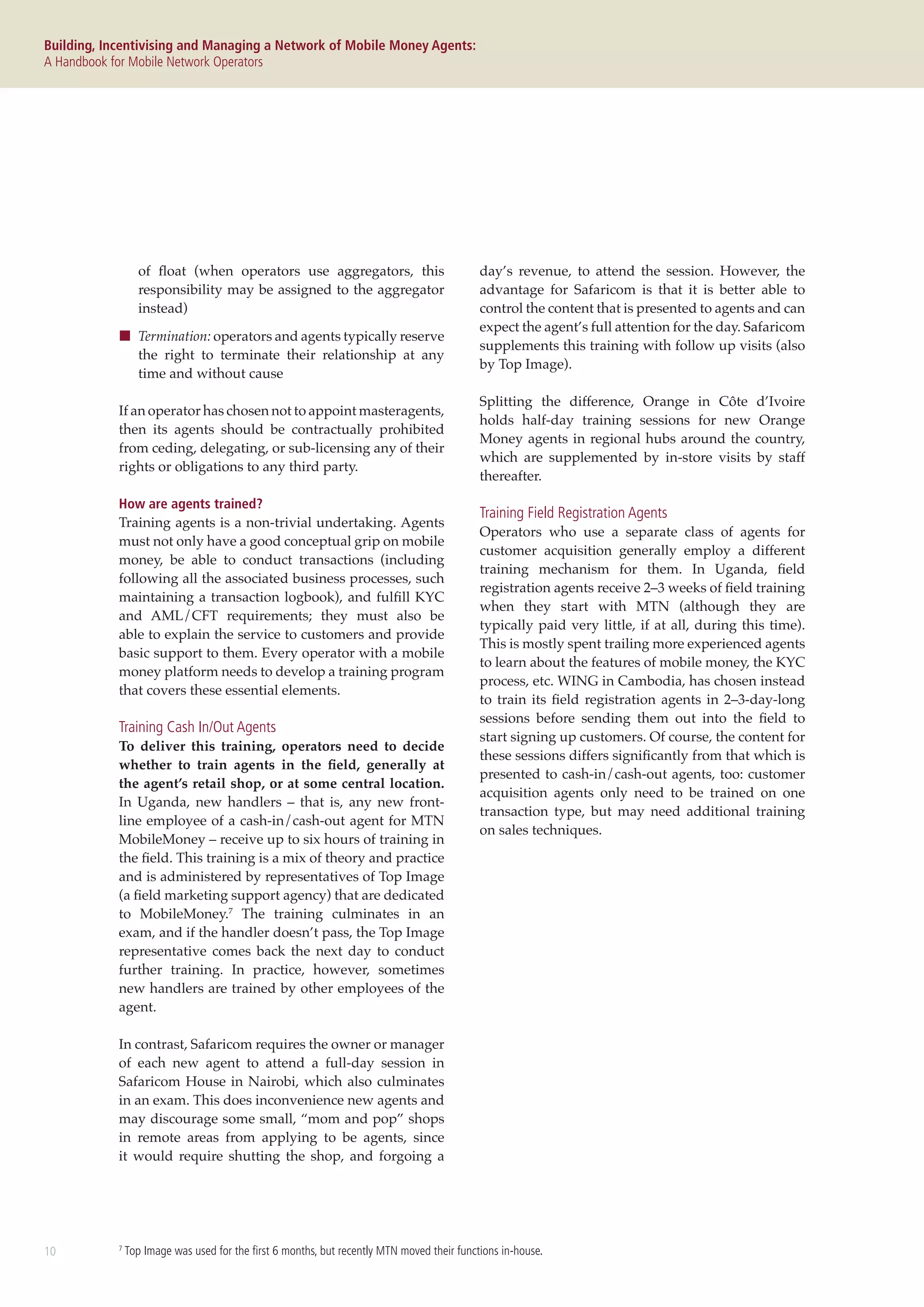 building a network of mobile money agents | PDF