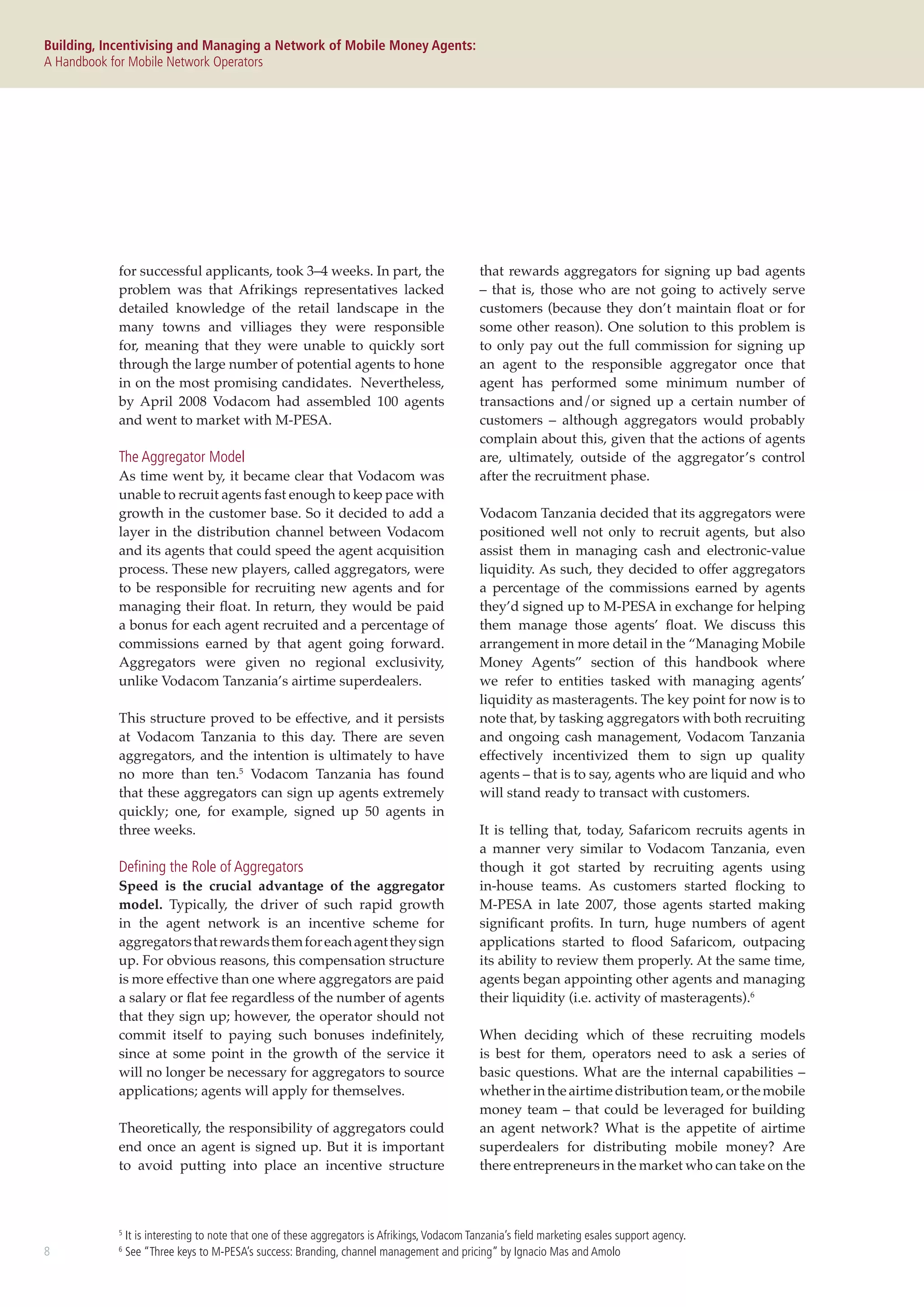 Building a network of mobile money agents | PDF