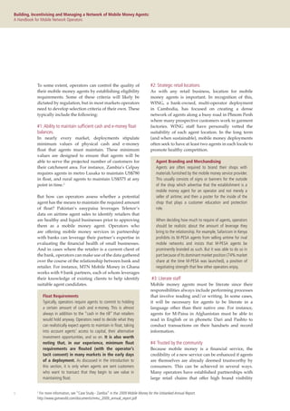 Building a network of mobile money agents | PDF