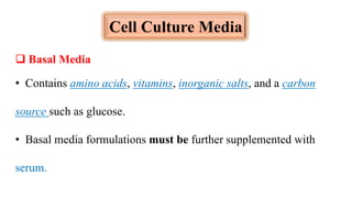 5 cell culture environment 2 lecture 5 | PPT
