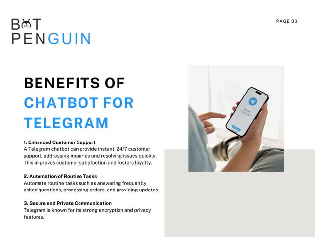 Explore Chatbot for Telegram by Bot Penguin | PPT