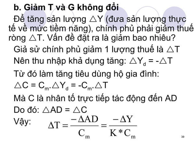 KINH TẾ HỌC VĨ MÔ - Chương 5 CHÍNH SÁCH TÀI CHÍNH VÀ NGOẠI THƯƠNG | PPT