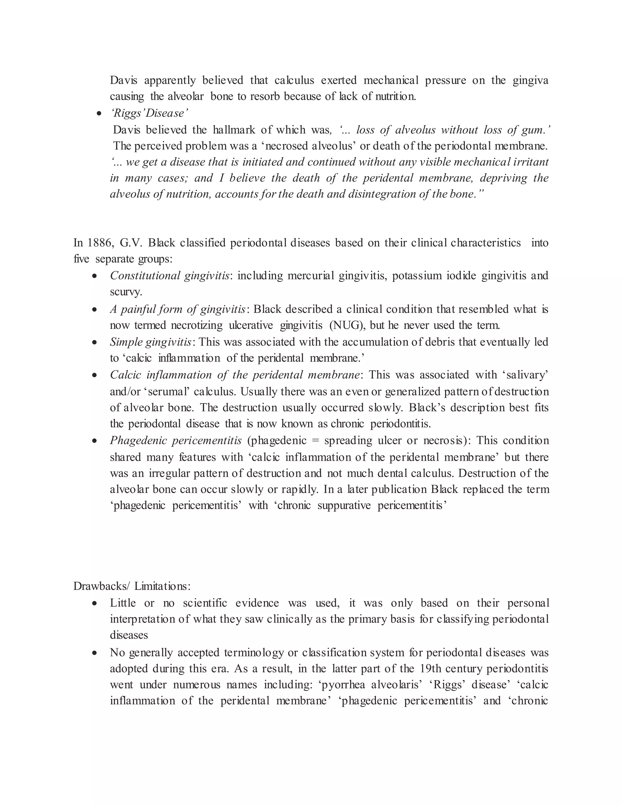 classification of periodontal diseases | DOCX