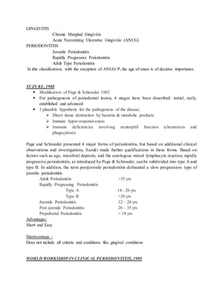 classification of periodontal diseases | DOCX