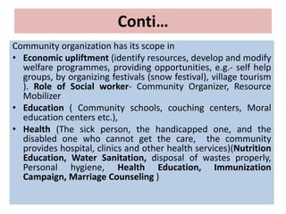 Scope and Process of Community Organization | PPTX