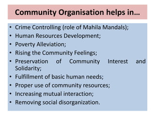 Scope and Process of Community Organization | PPTX