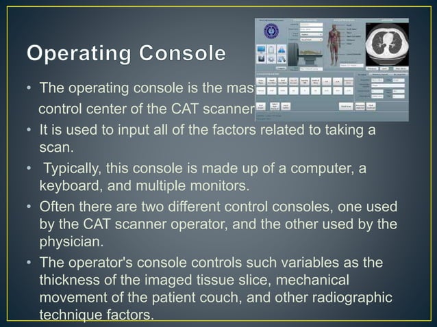 Components of CT Scan Machine | PPTX | Operating Systems | Computer ...