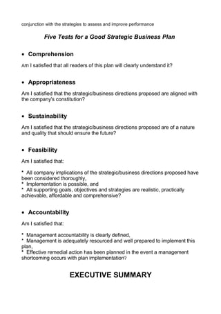 5. Comprehensive Strategic Business Plan Template | DOC | Business ...
