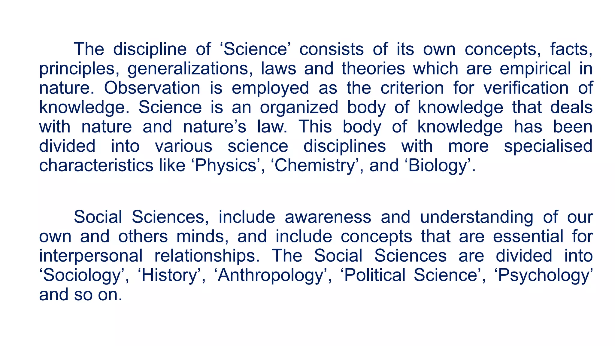 5 concept of disciplines and their relation to various school subjects ...