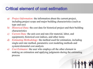 conceptual estimate | PPT
