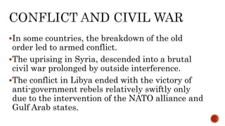 Consequences of Arab Springs (results or aftermath) | PPTX