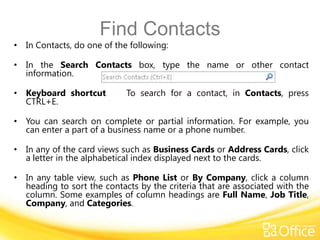 Contacts | PPTX