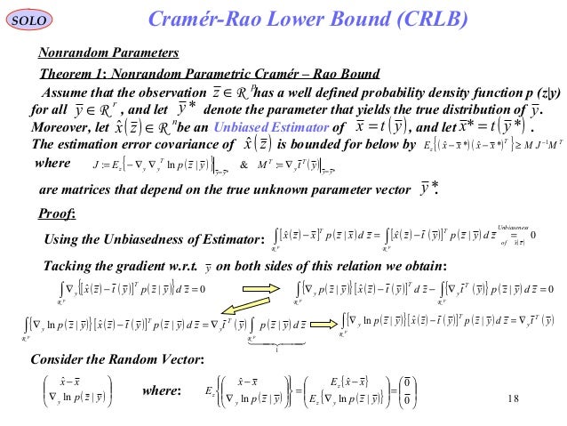 5 cramer-rao lower bound