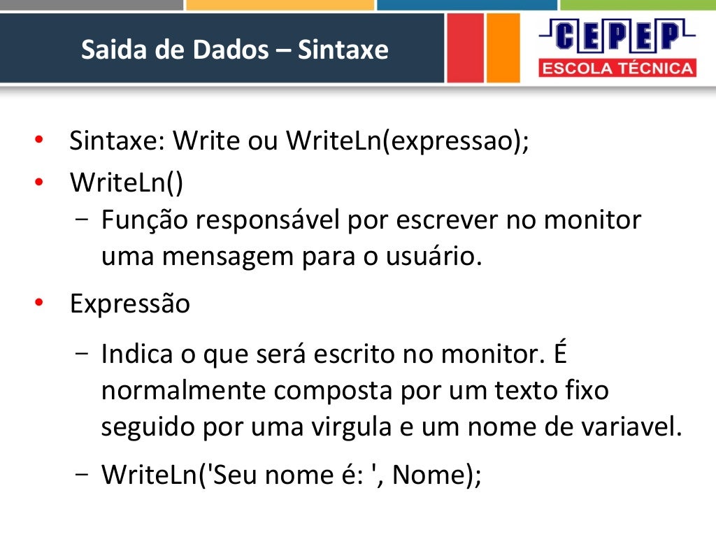 Curso de Delphi - Linguagem Pascal Curso de Delphi - Linguagem Pascal