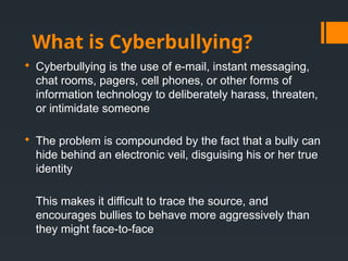 Cyberbullying (Definition and Types).pptx