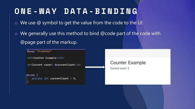 5 Data Binding Microsoft Blazor Sameer Siddiqui Ppt