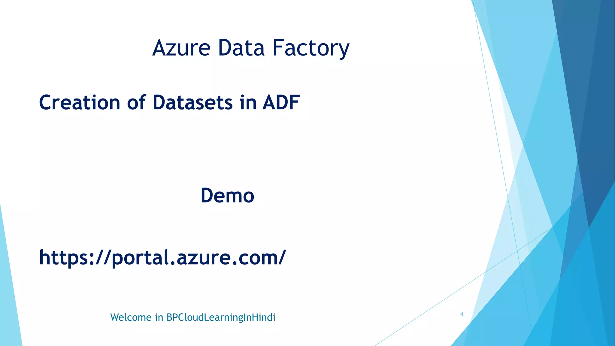 5 Datasets In Azure Data Factory Pptx