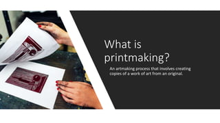 The Pop Art Printmaking Presentation Relief | PPTX | Drawing and Sketching | Arts and Crafts