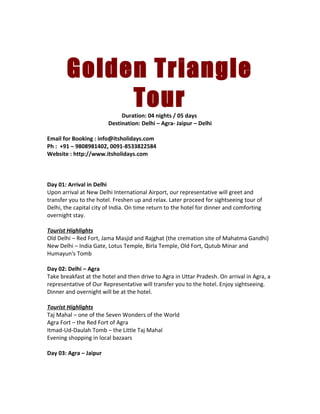 5 days-4nights-golden-triangle-tours | PDF