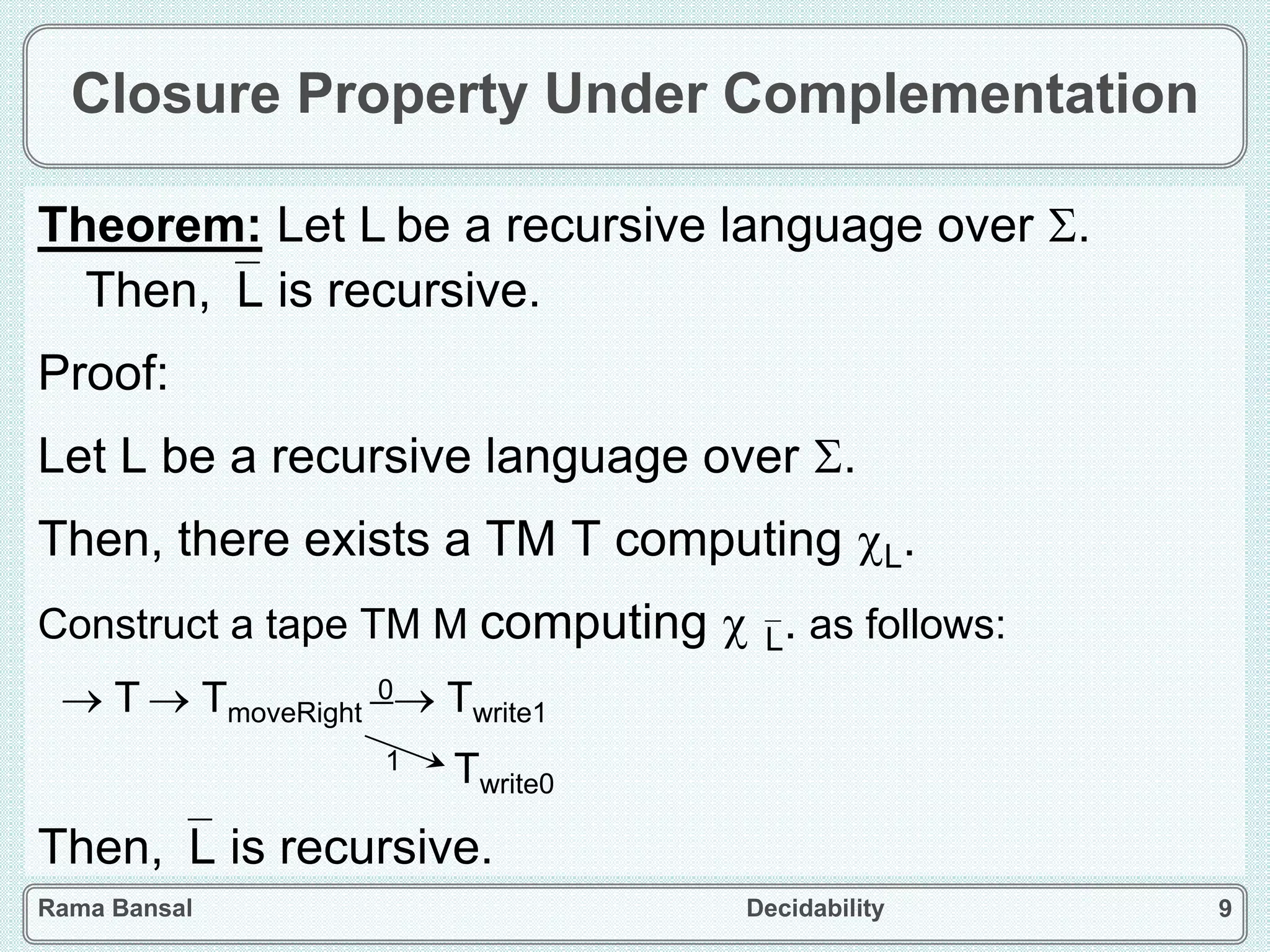 5 decidability theory of computation | PPT | Programming Languages | Computing