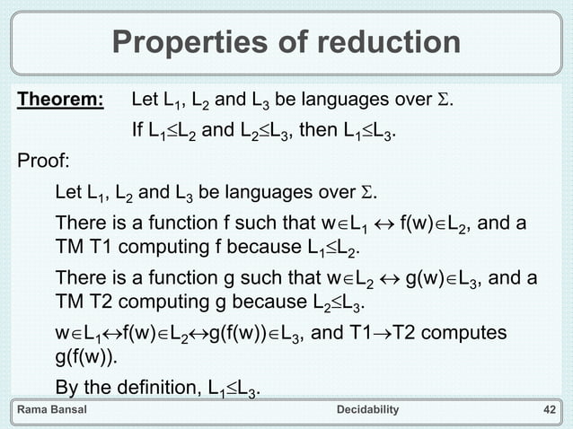 5 decidability theory of computation | PPT | Programming Languages | Computing