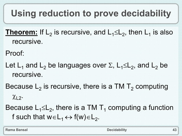 5 decidability theory of computation | PPT | Programming Languages | Computing