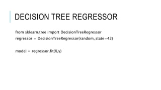 decision tree regression | PPT