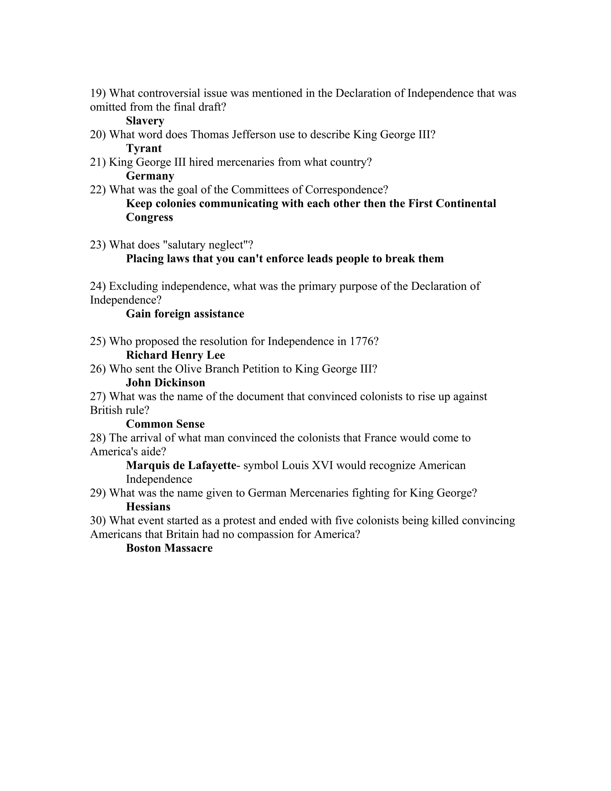 5 declaration ofindependence | DOC | Education