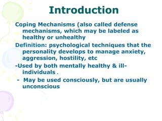 5- Defense Mechanisms.pdf about defense mechanism | PDF