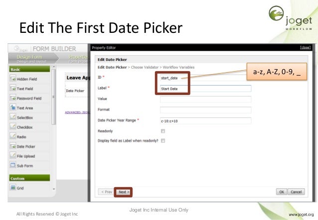 Joget Workflow v4 Training - Module 5 - Designing your First Form Joget Workflow v4 Training - Module 5 - Designing your First Form
