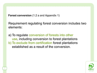 Draft Requirements for Sustainable Forest Management | PPT