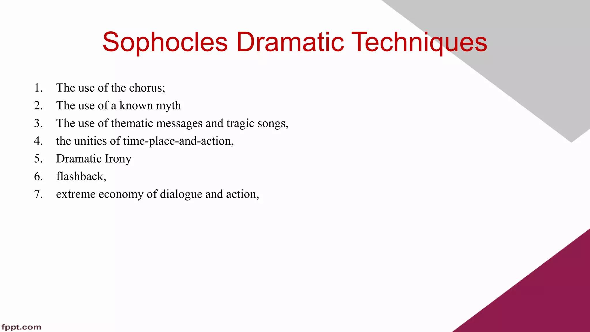 5 dramatic techniques | PPTX