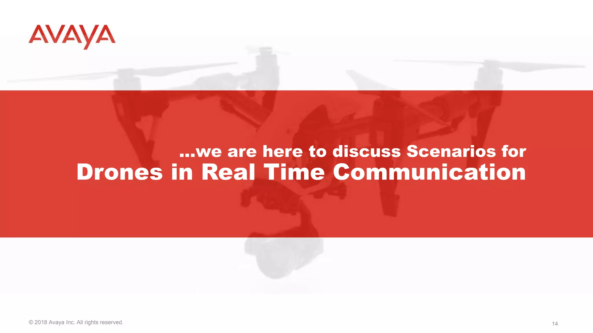 Drones in real time communication - AVAYA | PPT