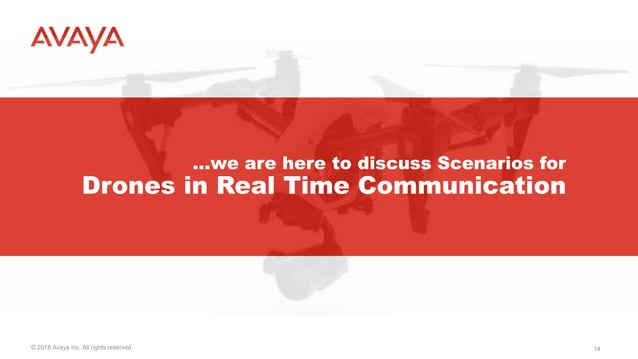 Drones in real time communication - AVAYA | PPT
