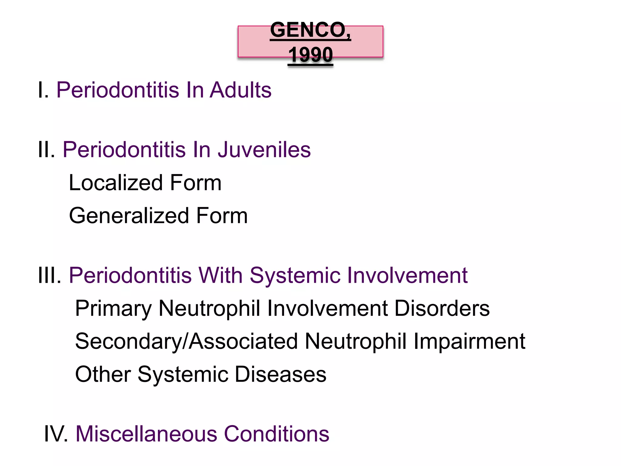 classification of periodontal diseases | PPTX | Dental Health ...