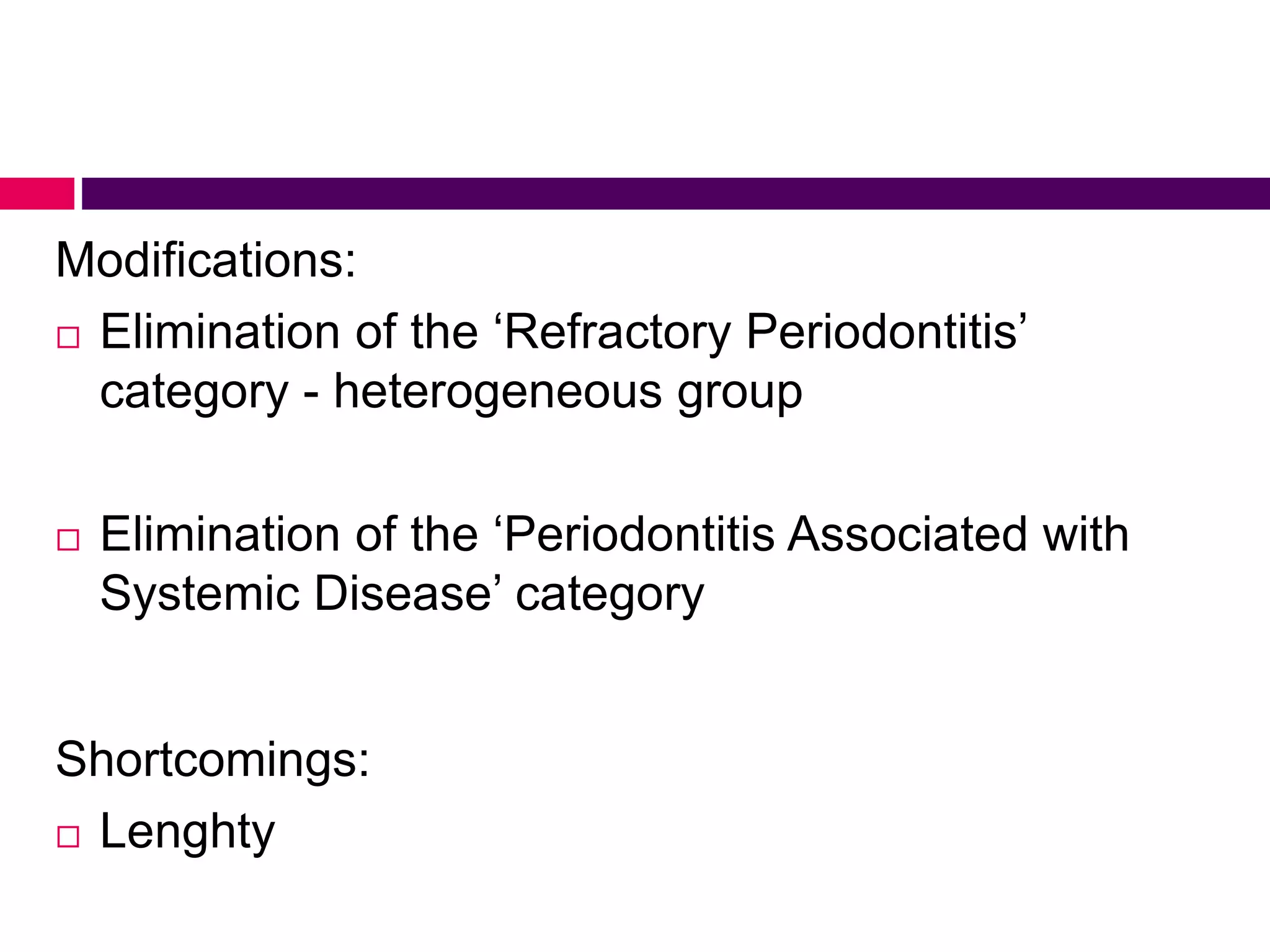 classification of periodontal diseases | PPTX | Dental Health ...
