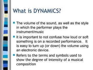dynamics and tempo | PPT