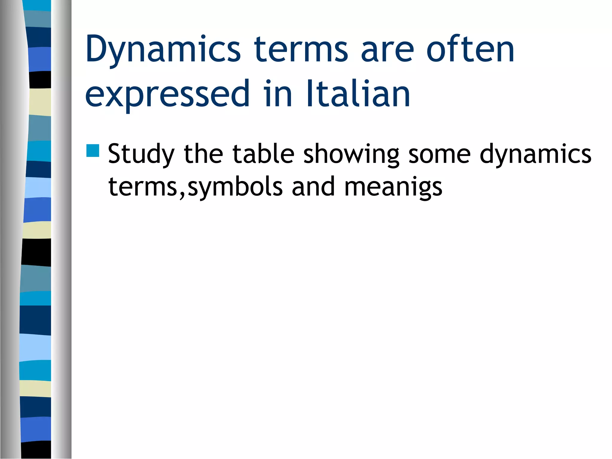 dynamics and tempo | PPT
