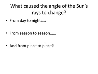 5 earth movements and seasons | PPTX | Geography | Science