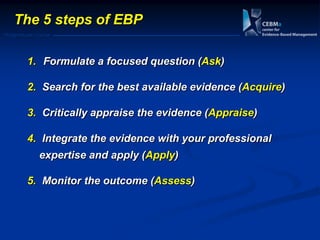 EBMgt Course Module 5: Formulating a Focused Question | PPTX ...