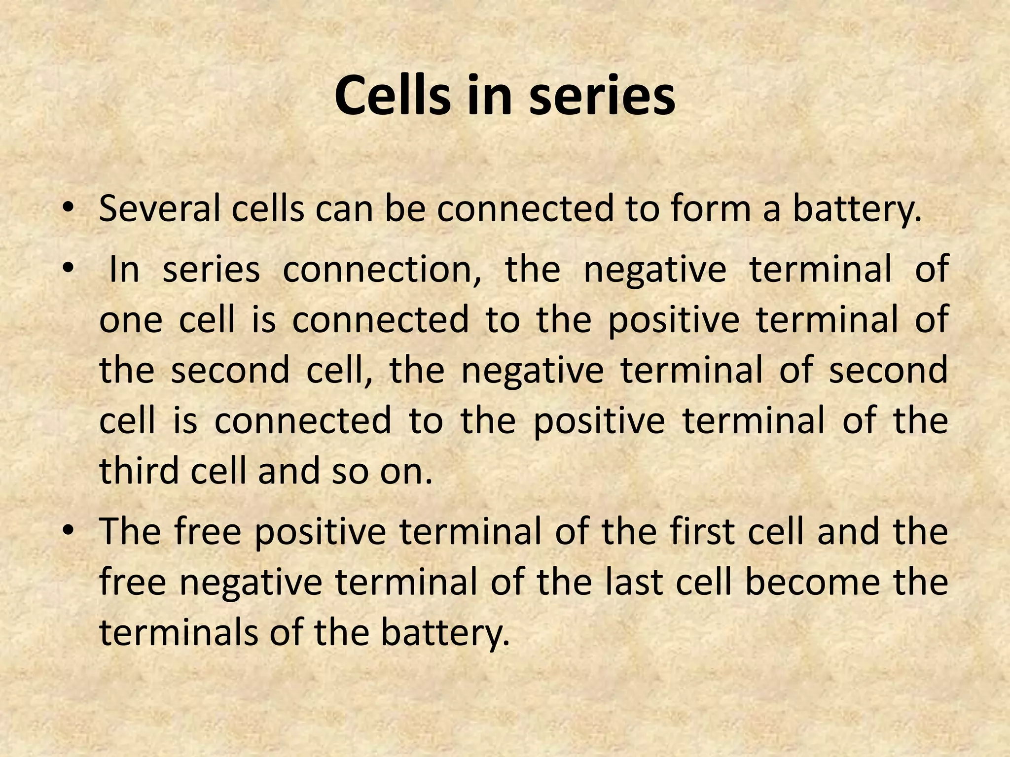 ELECTRIC CELLS AND BATTERIES | PPTX