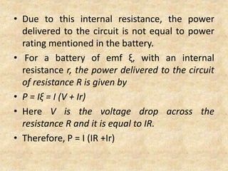 ELECTRIC CELLS AND BATTERIES | PPTX