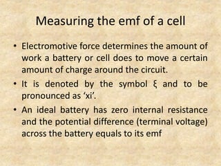 ELECTRIC CELLS AND BATTERIES | PPTX