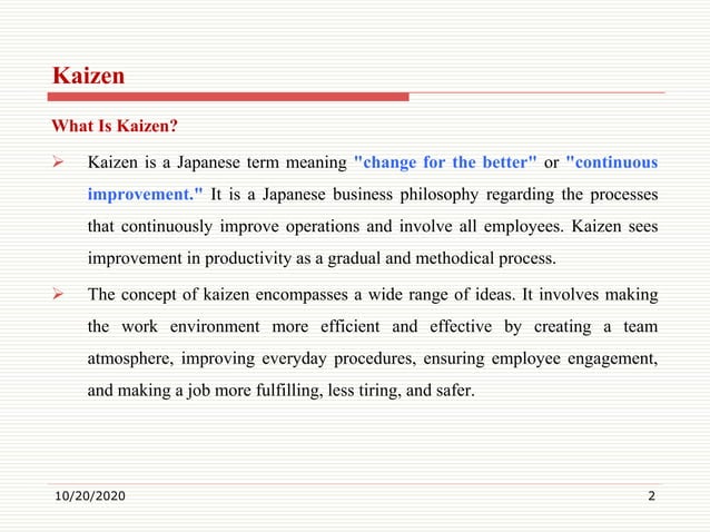 5-Elements of kaizen in Total Quality Management | PDF